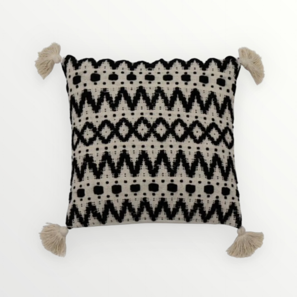 Aztec Pattern Black Aztec Cushion Aztec Black and Cream Cushion – Elm ...