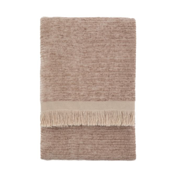 Haven Chenille Throw – Natural – Elm and Grey